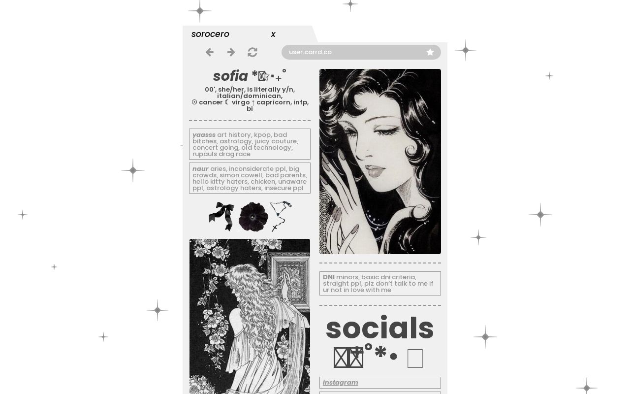 sofia’s carrd